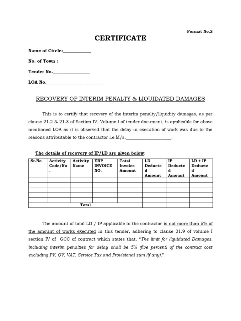 Format-2 Recovery of LDIP | PDF