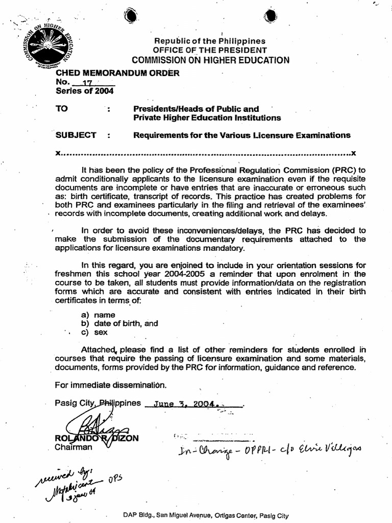 CMO No.17 s2004 | PDF