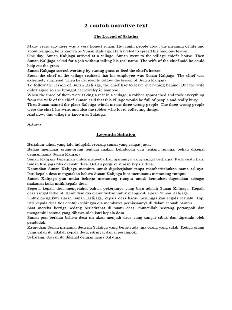 2 Contoh Narative Text | Download Free PDF | Lightning | Thunder