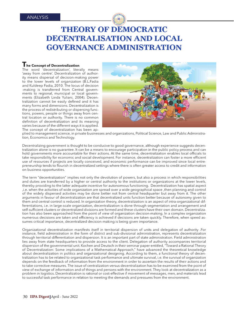 Decentralization in Governance | PDF | Decentralization | Governance