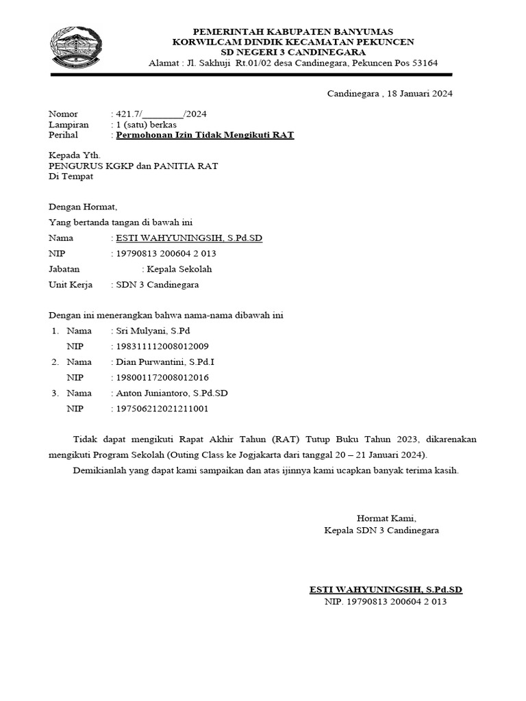 Surat-Izin-Darma-Wisata Rat | PDF