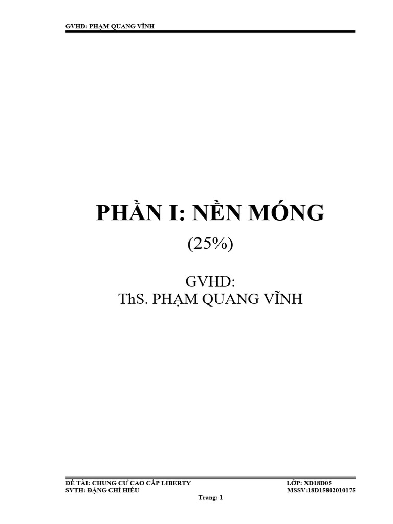 Bài móng của hiếu | PDF