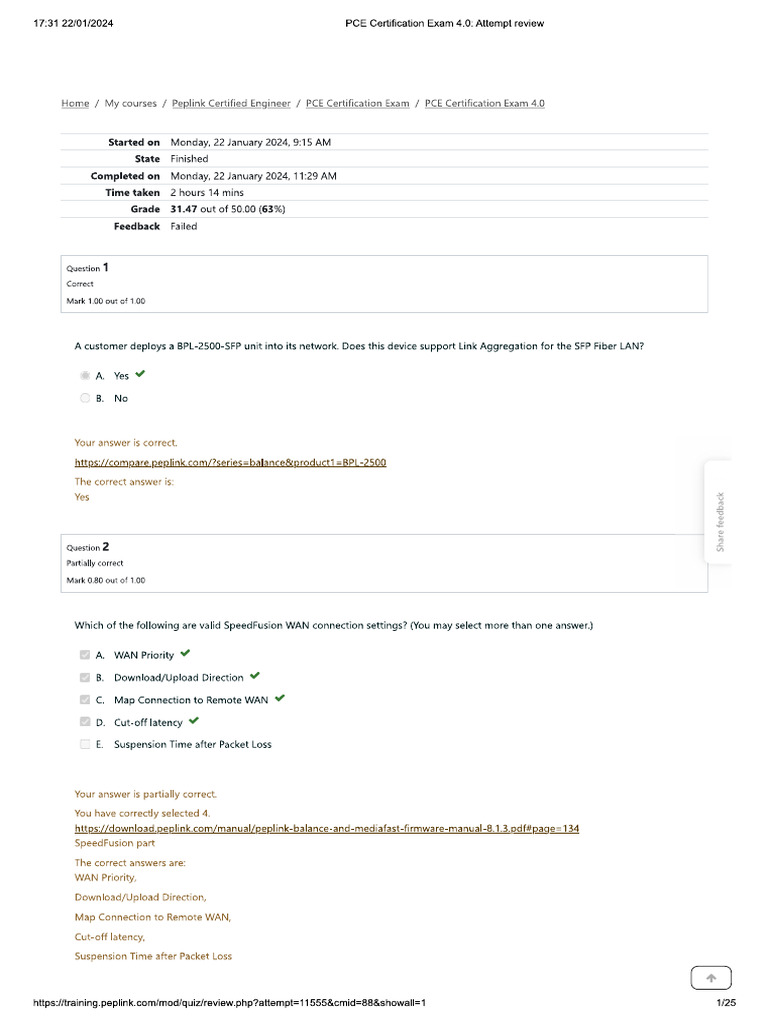 PCE Certification Exam 4 | PDF