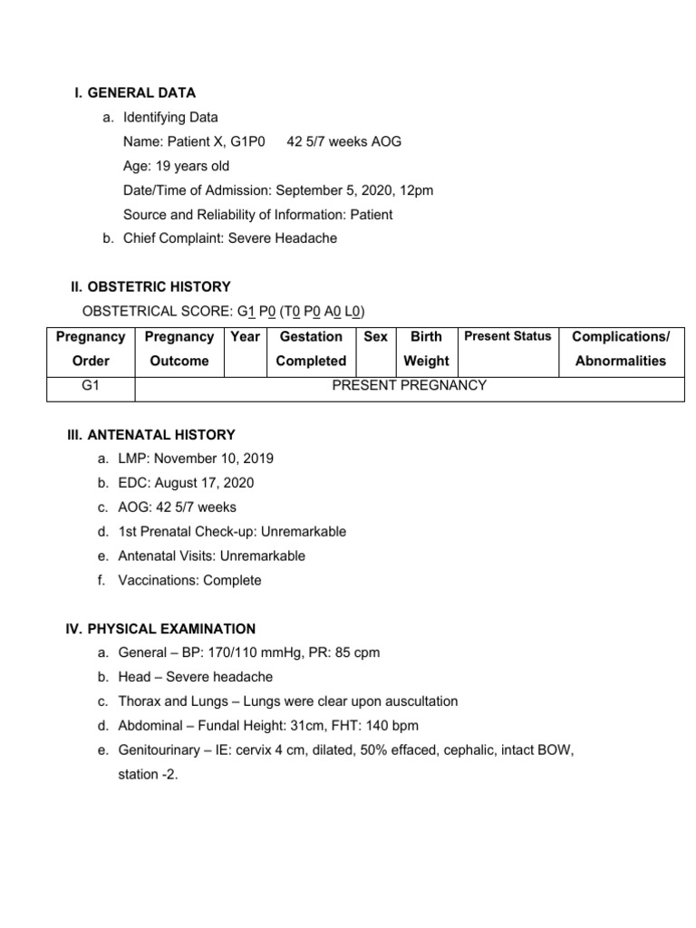 1 OB Case Preeclampsia | PDF | Hypertension | Pregnancy