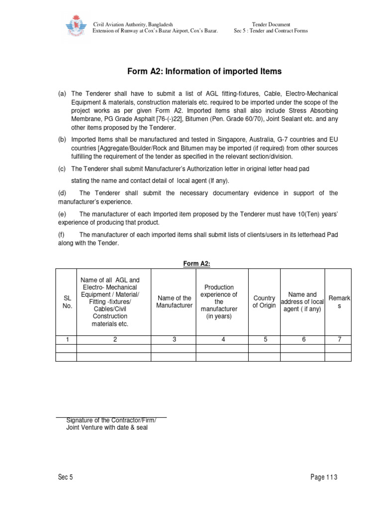 Information of Imported Items | PDF