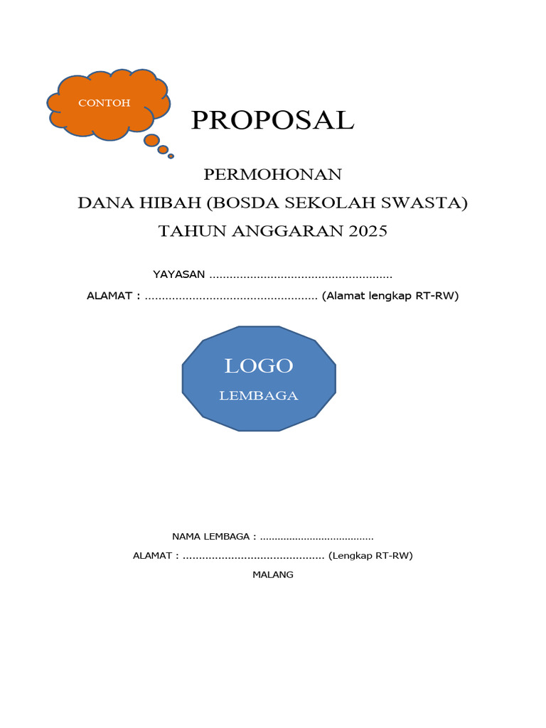 Contoh Proposal Hibah 2025 | PDF