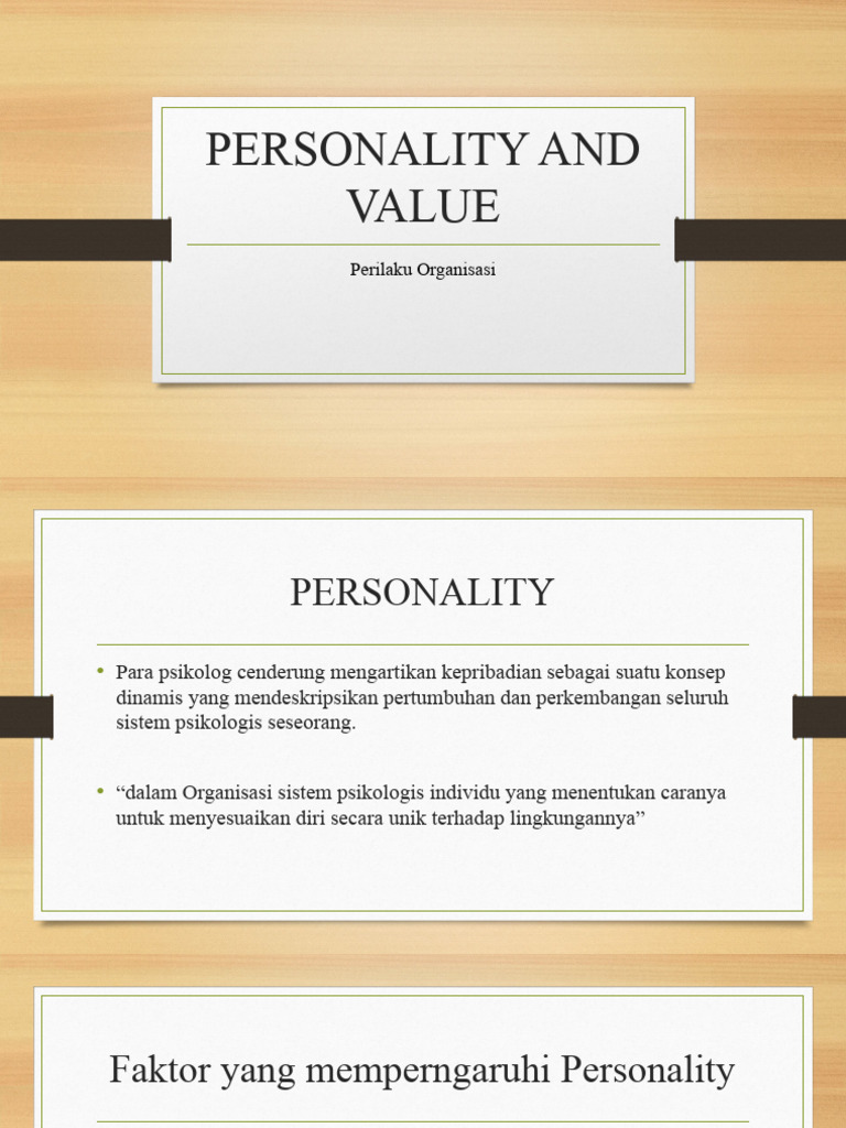 Personality and Value | PDF