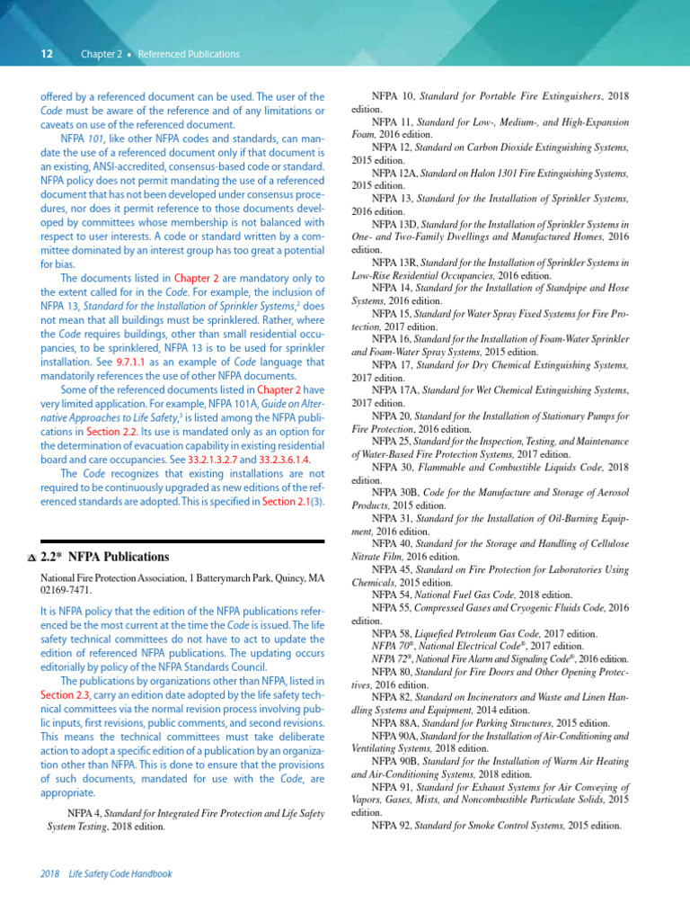 NFPA 101 Handbook 2018 43 | PDF | Fire Sprinkler System | Gases
