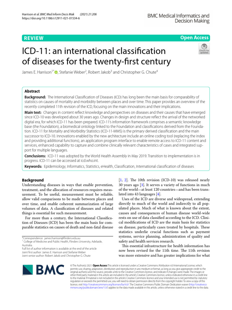 ICD-11 An International Classification of Diseases | PDF | Medicine ...