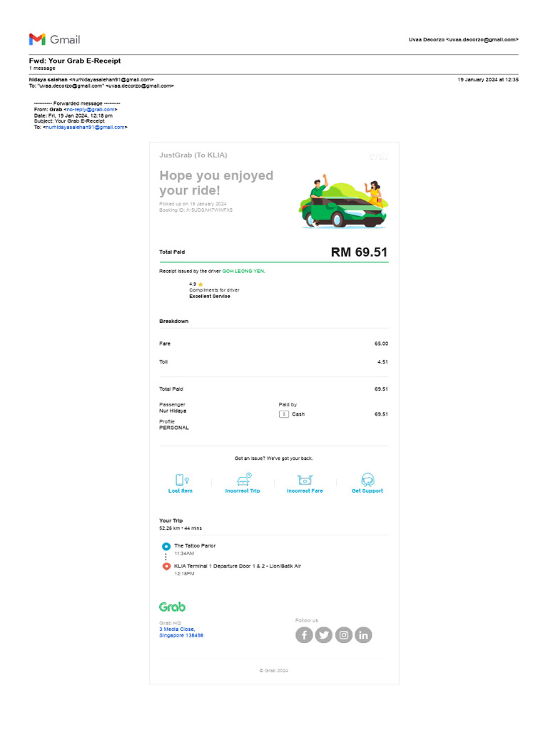 Grab E-Receipt | PDF