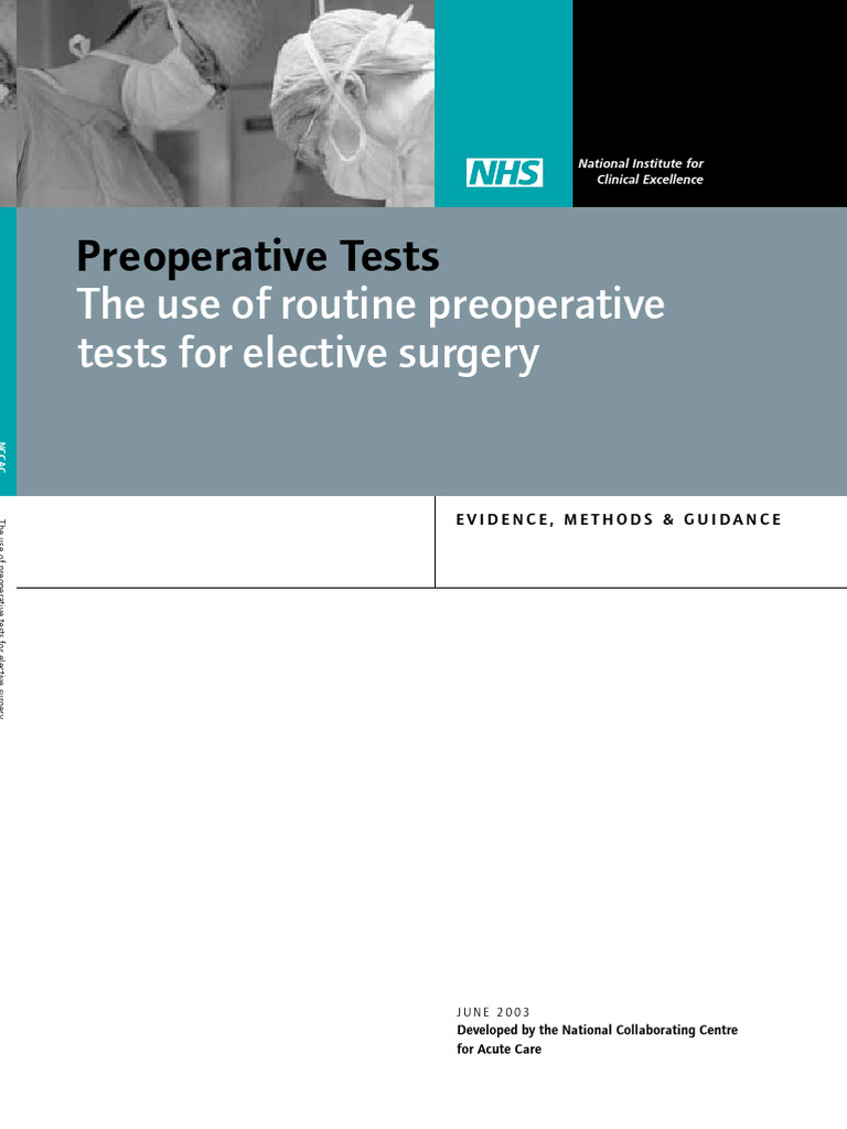 Preop - Full Guidelines | PDF | Surgery | Health Care