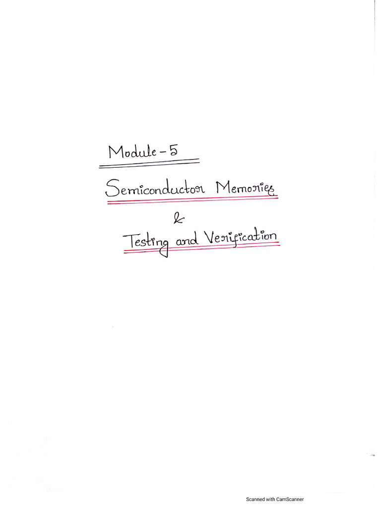 VLSI DESIGN 5TH Module Complete Notes | PDF