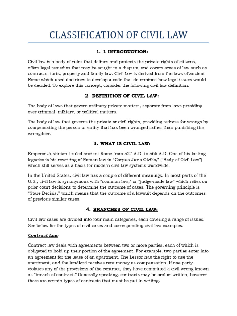 Civil Law | PDF | Tort | Negligence