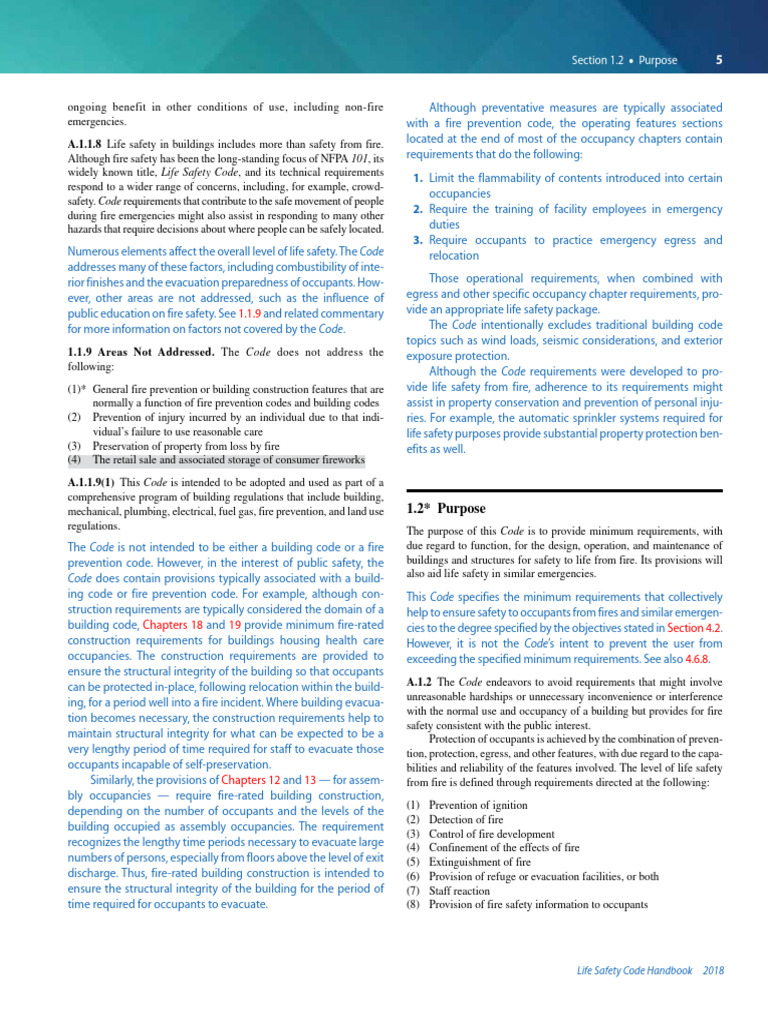 NFPA 101 Handbook 2018 36 | PDF | Building Code | Safety