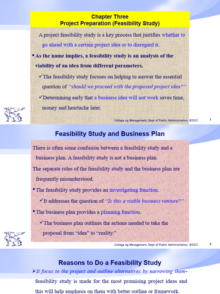 Chapter Three Project Preparation (Feasibility Study) | PDF | Environmental Impact Assessment ...