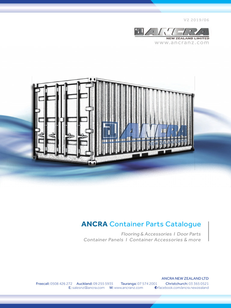 ANCRA Container Parts Catalogue NZ | PDF | Door | Screw