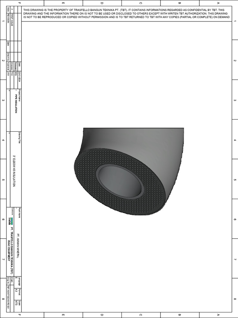 3 Inch Elbow 45 Insulation 3D | PDF