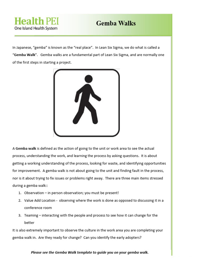 Gemba Walk | PDF
