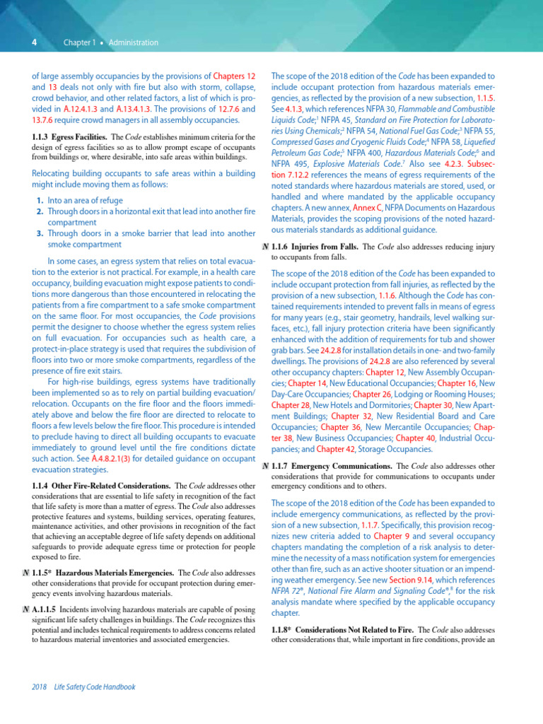 NFPA 101 Handbook 2018 35 | PDF | Dangerous Goods | Safety