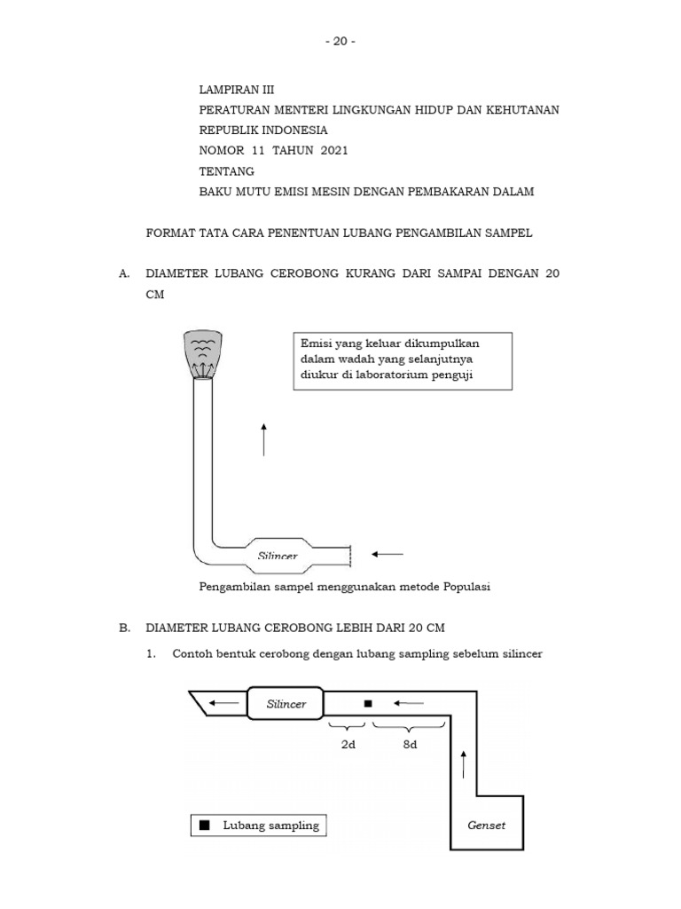 Baku Mutu Emisi Cerobong Genset | PDF