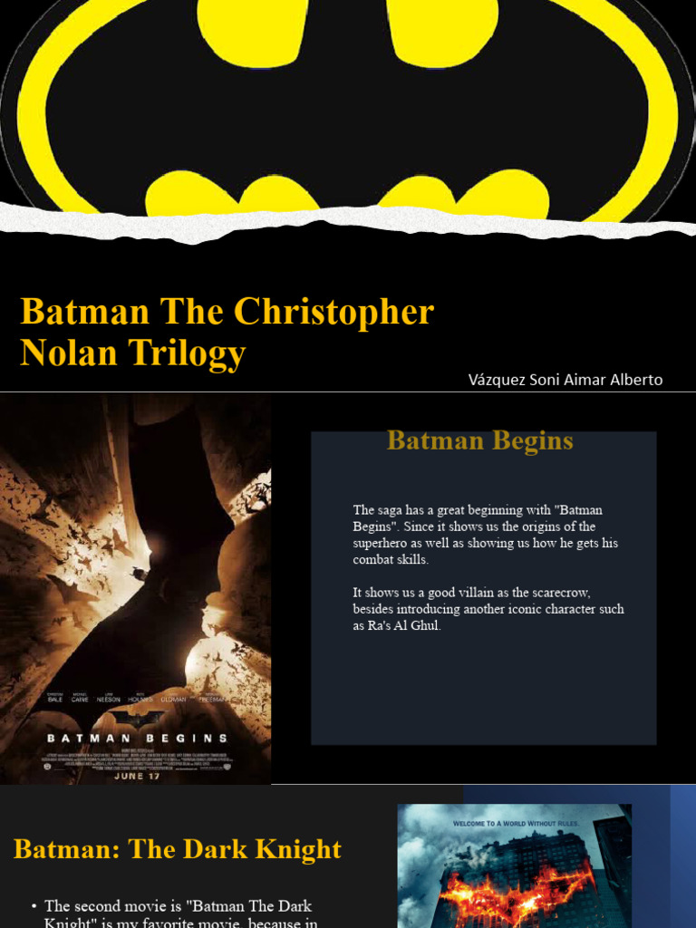 Batman The Christopher Nolan Trilogy | PDF
