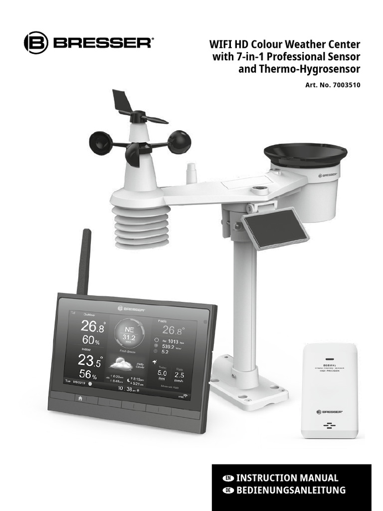 Manual de Utilizare Statie Meteo 7 in 1 Bresser MeteoChamp 7003510 Wi ...