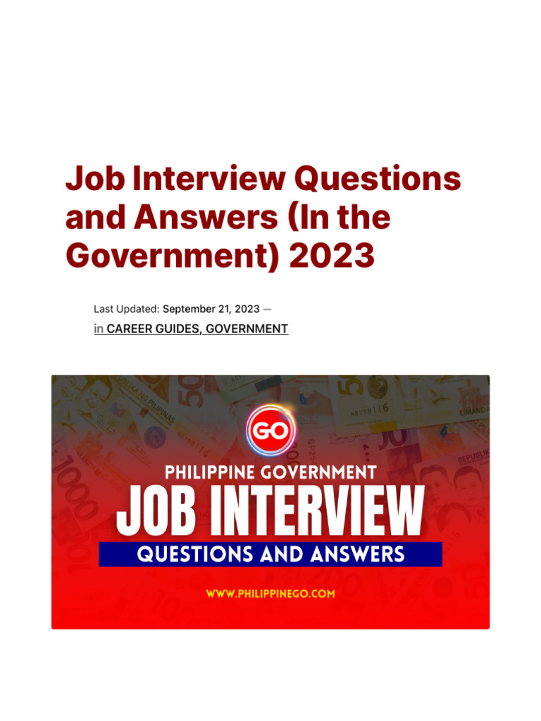 Job Interview Questions and Answers | PDF | Job Interview | Analytics
