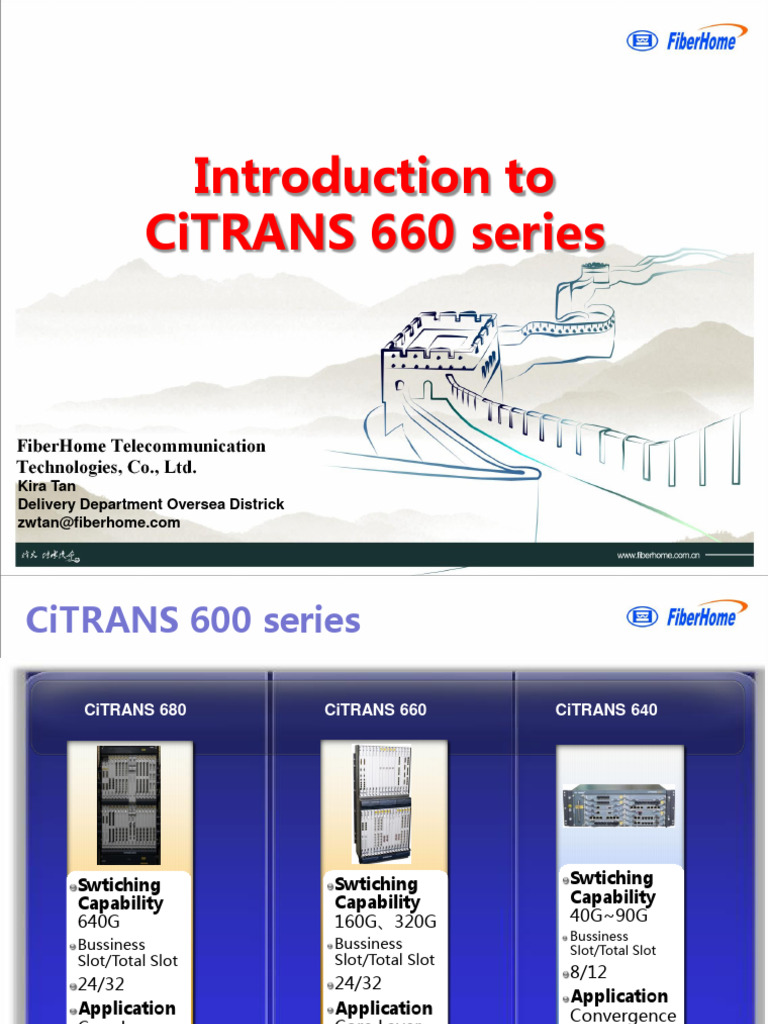 Introduction To CiTRANS 660 Series Lesson1&2 | PDF | Network Switch | Computer Network