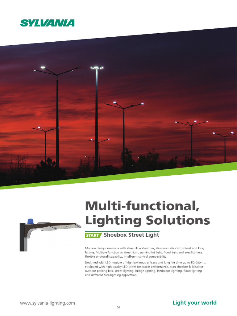 Sylvania 65000lm LED Street Light | PDF | Screw | Interior Design