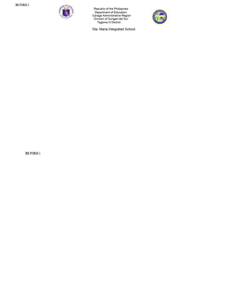 BS Form 1 Brigada 2023 | PDF