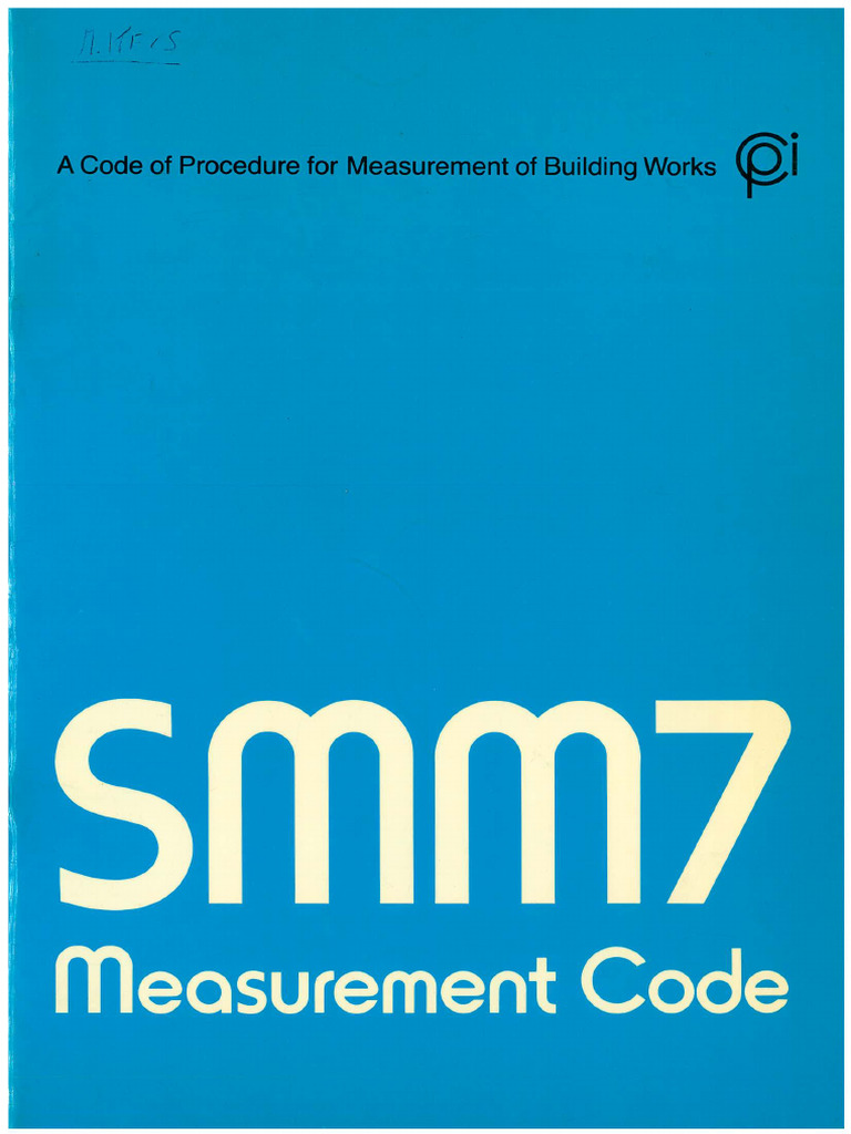 SMM7 Measurement Code - A Code of Procedure For Measurement of Building ...