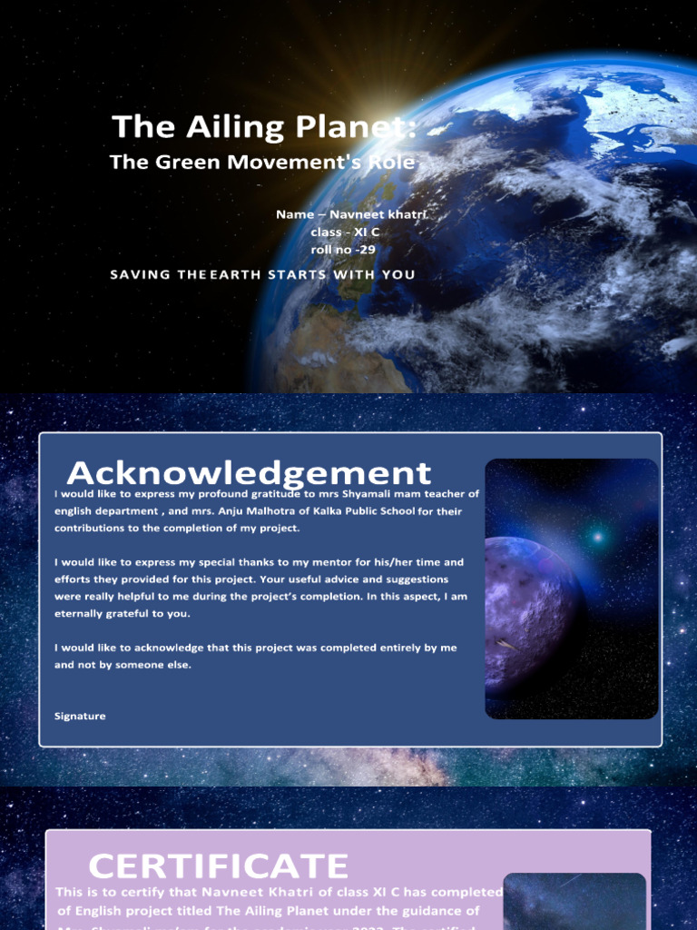 The Ailing Planet The Green Movement's Role | PDF