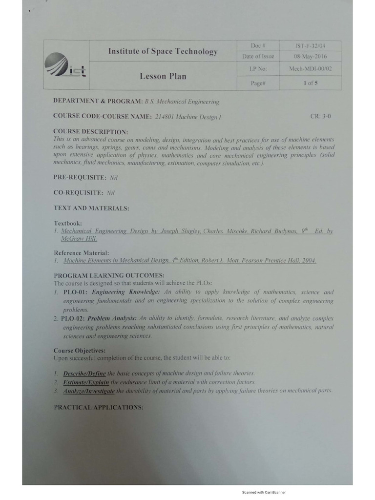 Machine Design 1 | PDF