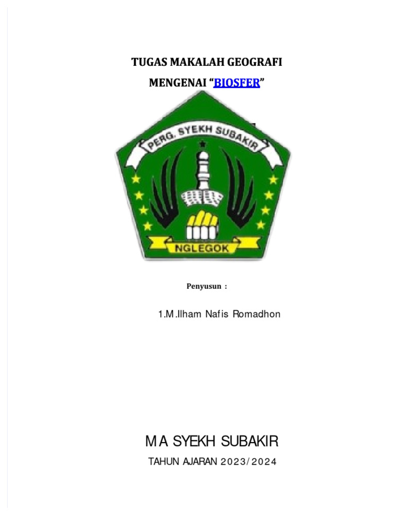 PDF Tugas Makalah Biosfer - Compress | PDF PDF Tugas Makalah Biosfer - Compress | PDF