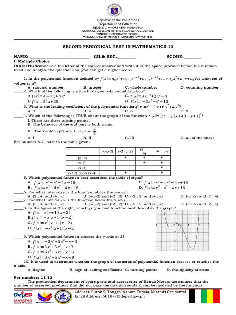 PT G10 Mathematics | PDF | Circle | Tangent