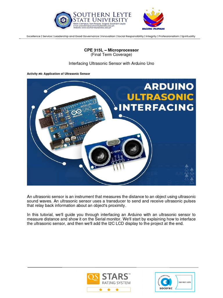 Final Notes For Ultrasonic Sensor | PDF | Ultrasound | Arduino
