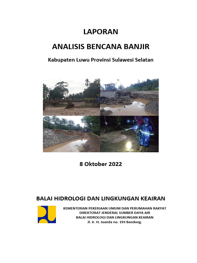 Laporan Analisis Bencana Banjir Kab. Luwu 8 Okt 2022 - Fix | PDF