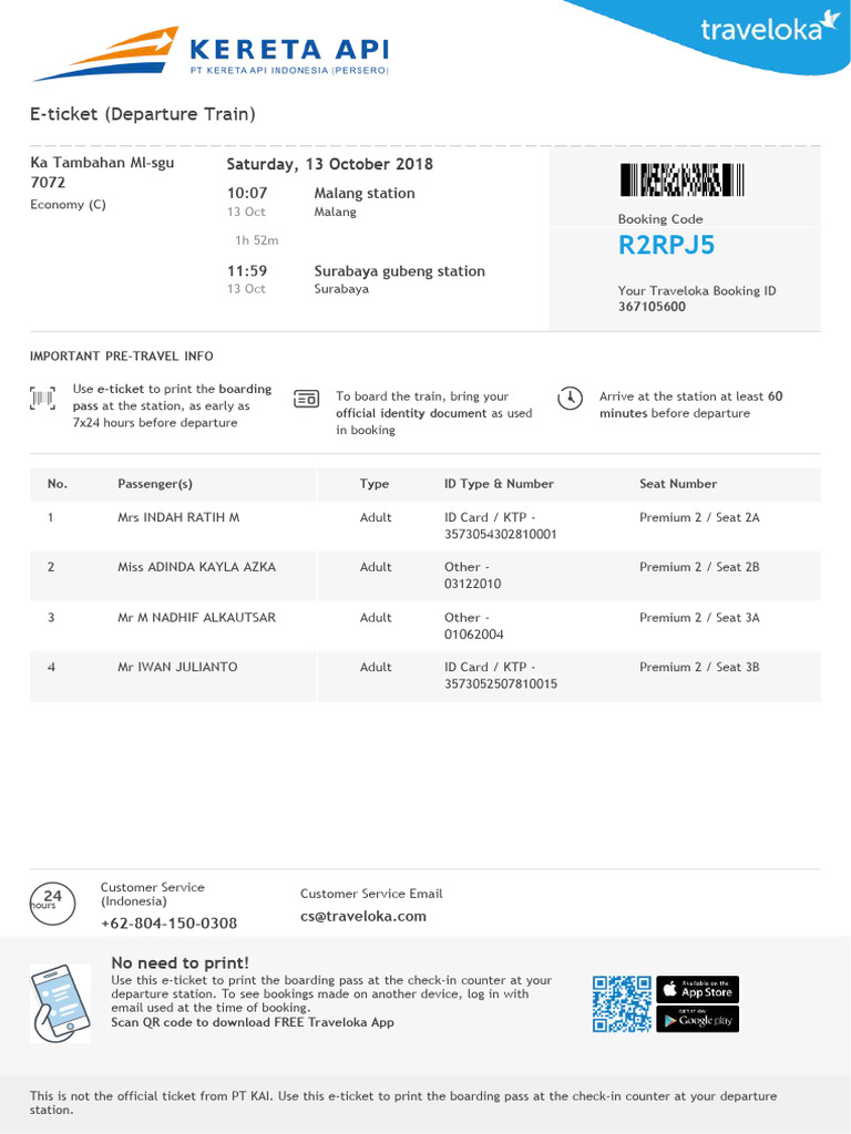 TRAIN AWAY E-Ticket | PDF | Service Industries | Transport