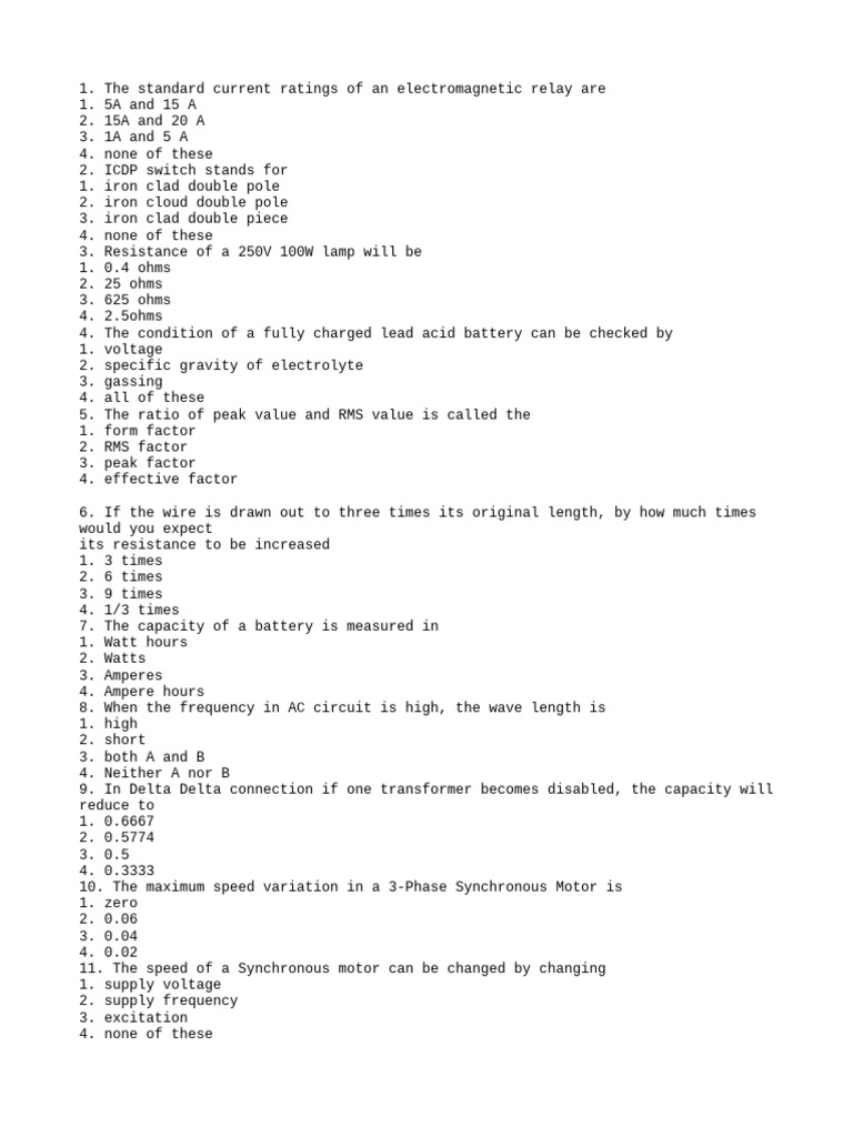 The Standard Current Ratings of | PDF | Electric Motor | Transformer