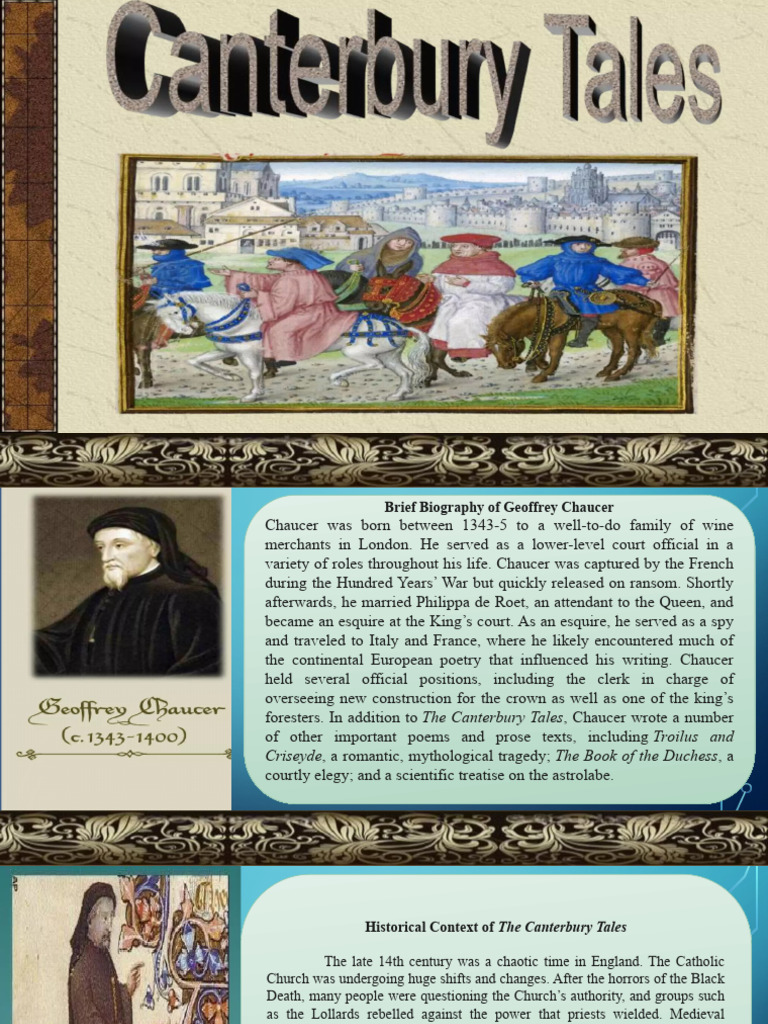 The Canterbury Tales | PDF | The Canterbury Tales
