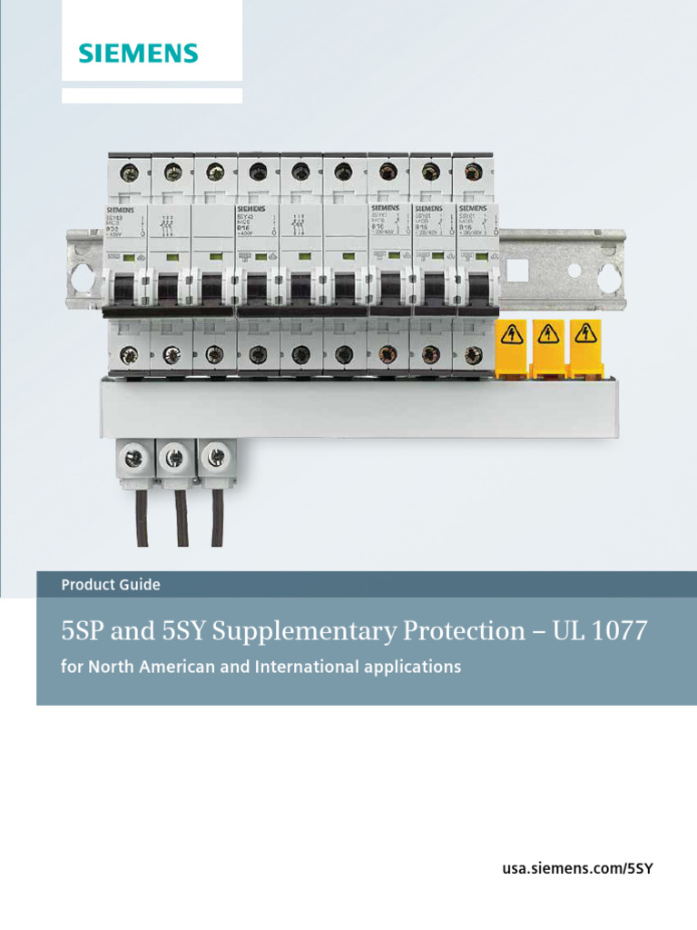 Siemens 5SY MCB Product Guide | PDF