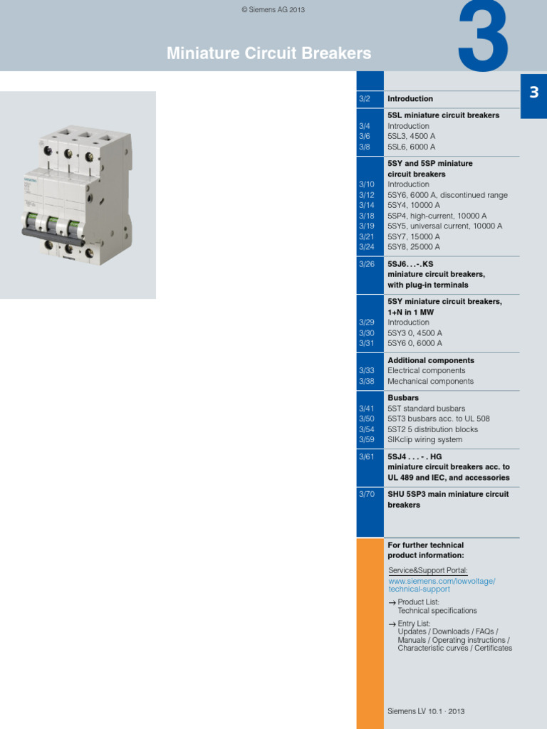 Miniature Circuit Breakers | PDF