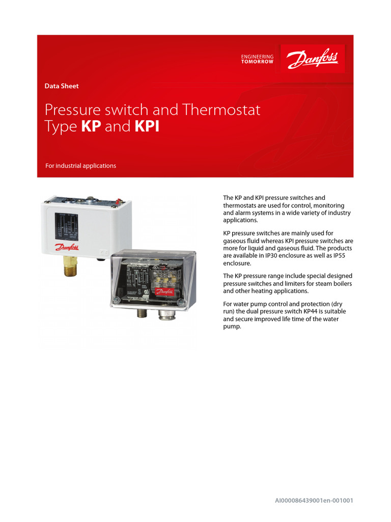 Danfoss PS KP Low Pressure | PDF | Switch | Pump