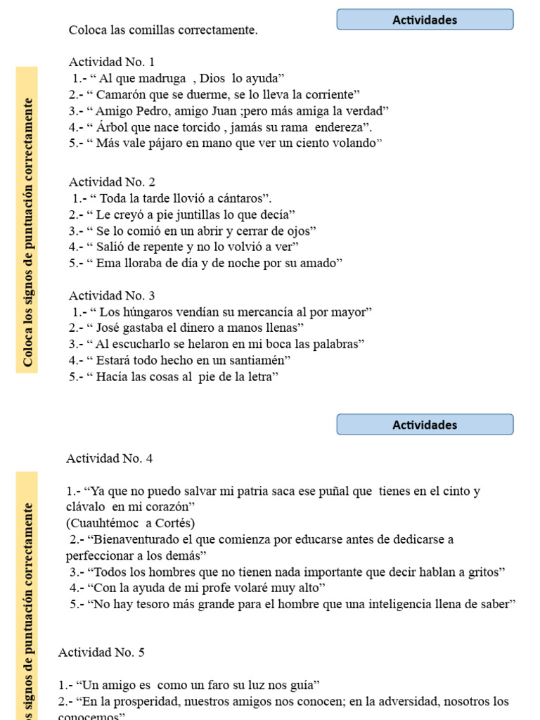 Sesion 7 Comillas. | PDF