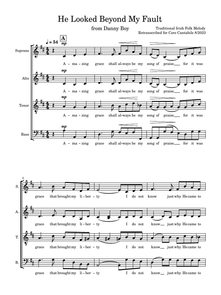 He Looked Beyond My Faults Sheet Music | PDF | Compositions | Musical ...