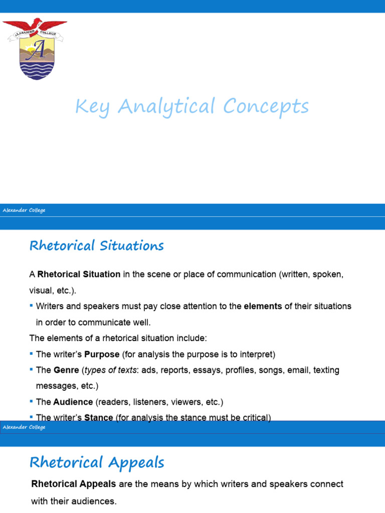Rhetorical Analysis Concepts Explained | PDF