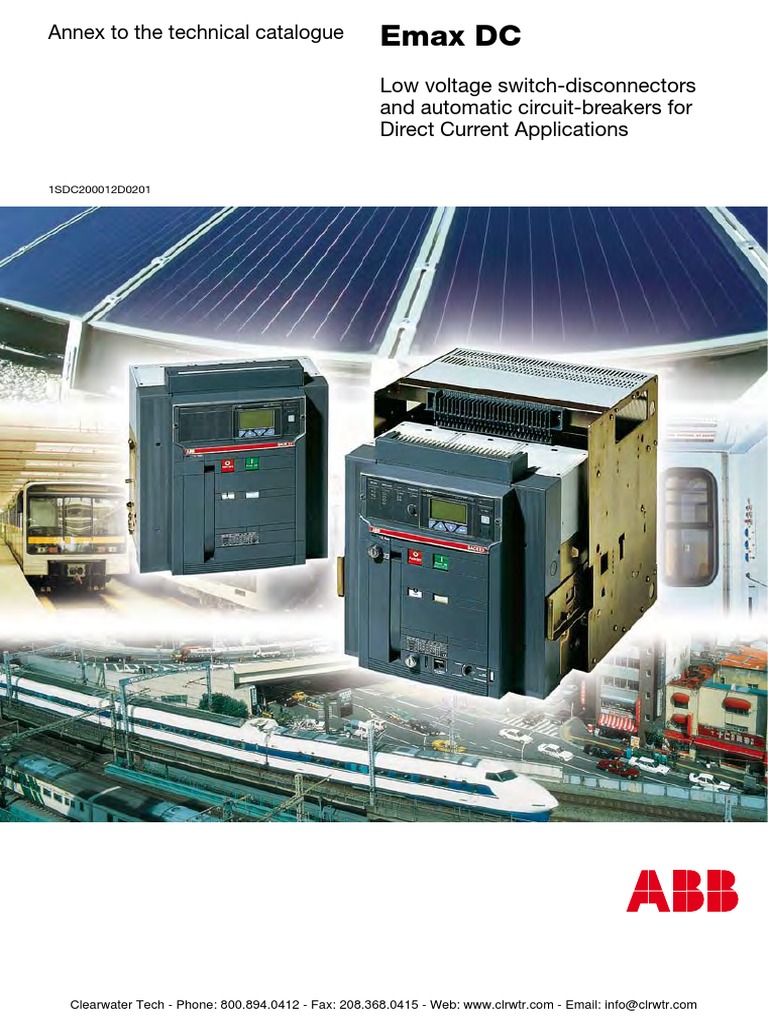 ABB SACE Emax DC Circuit Breakers | PDF | Direct Current | Power Supply