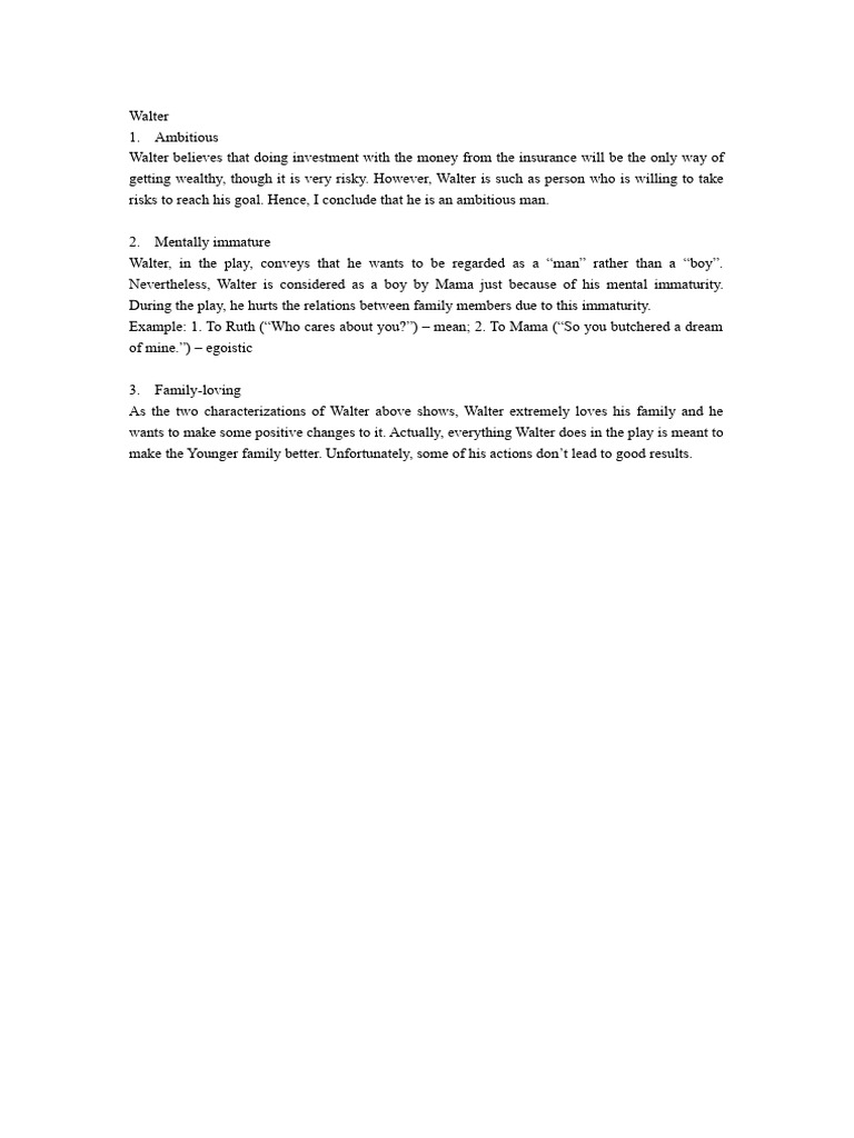 Walter Analysis | PDF