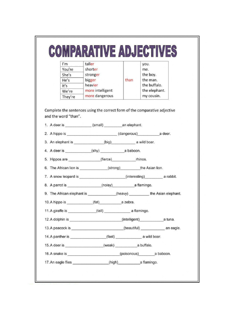 comparative adjective | PDF
