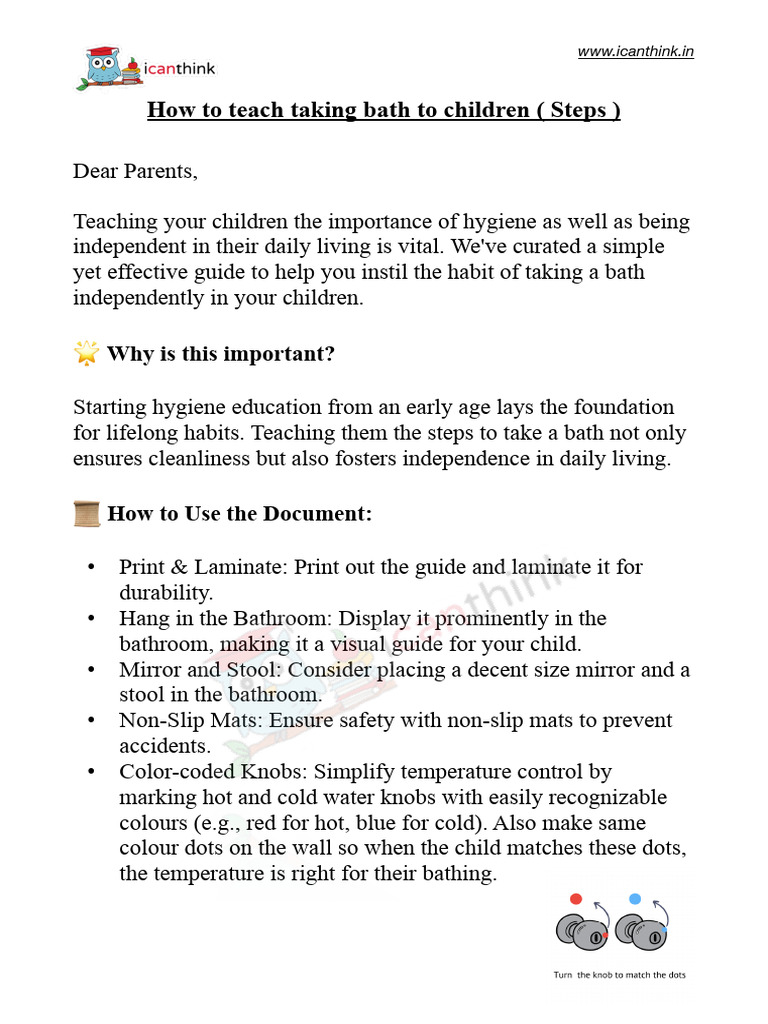 Teach Kids Bathing Independence Guide | PDF